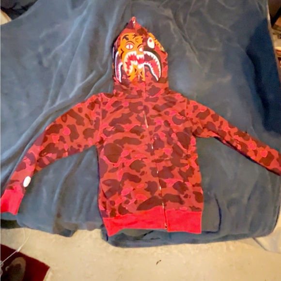 Bape | Sweaters | Vape Double Tiger Shark Full Zip Hoodie Size Medium ...